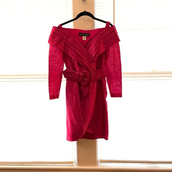 Barbara Barbara | Dresses | Raspberry Vintage Cocktail Dress Formal ...